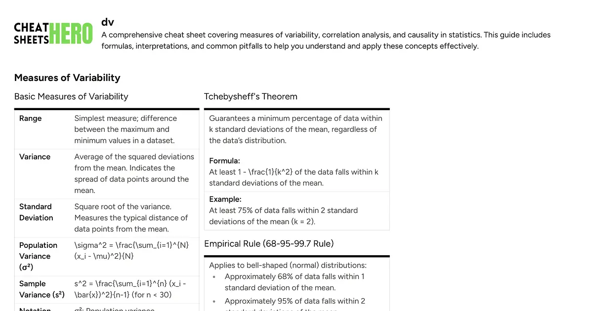 dv Cheatsheet by Mahmoud Alboom | Cheat Sheets Hero